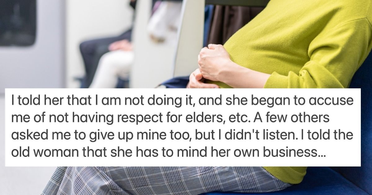 'AITA for refusing to offer my train seat to a pregnant woman ...