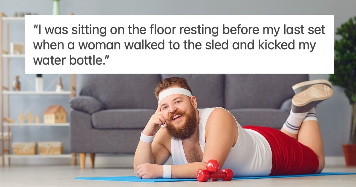 Classic gym rat 'reserves' the equipment by leaving their water bottle ...