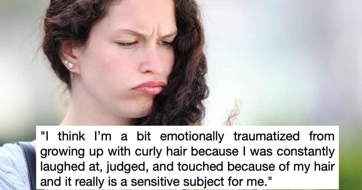 'AITA for snapping at my friend for touching my curly hair while it was ...