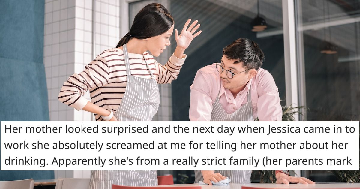 'AITA for spilling the beans about a co-worker's drinking to her ...