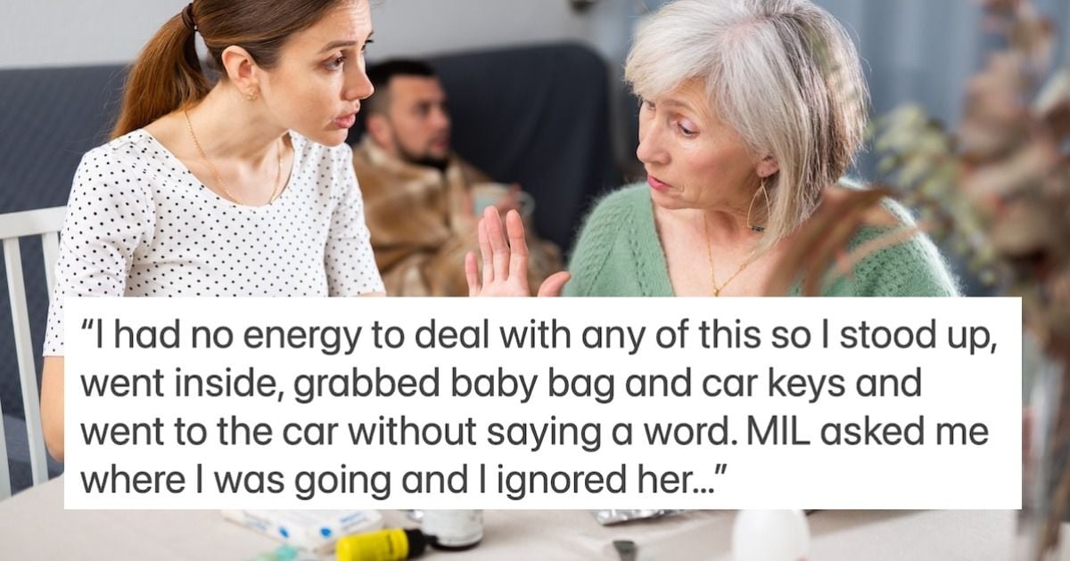 'AITA for leaving without explanation after MIL pretended not to hear me?' | Someecards AITA