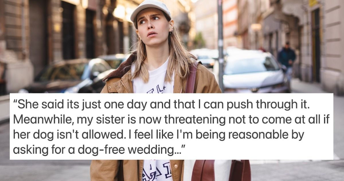 Bride bans sister's 'fake emotional support dog' from wedding, 'I was ...