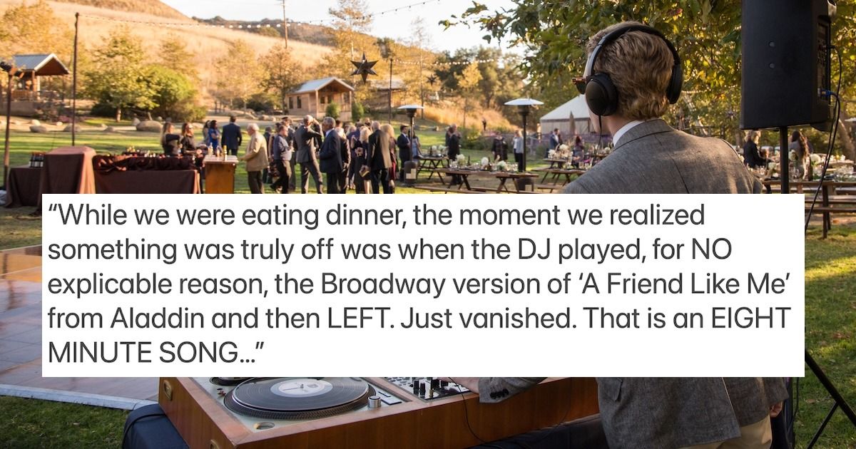 Couple pays a 'solid chunk of change' for wedding DJ, 'he used AI the ...