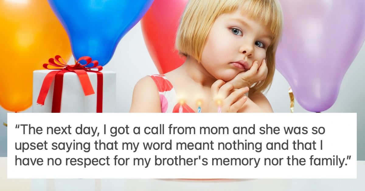 Family tells daughter baby's birthday party 'disrespects' brother's ...