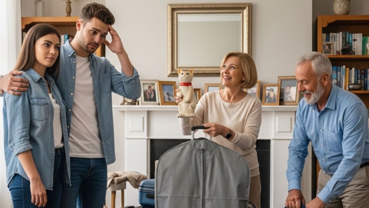 'My girlfriend's parents decided to visit to avoid the storm in their ...