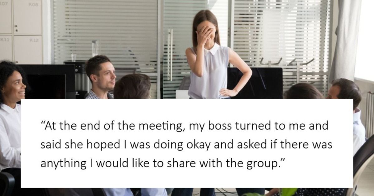 'AITA for blowing up in a staff meeting because a coworker shared ...