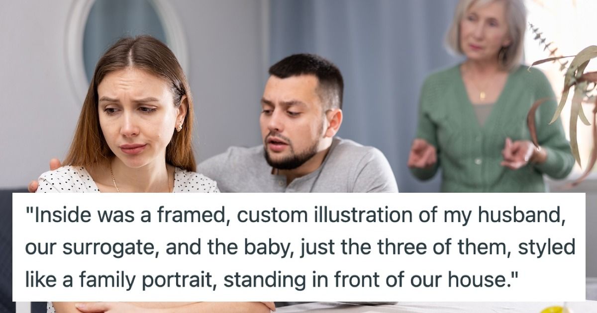 'AITA for kicking my MIL out of my daughter's bday for gifting a 'family' portrait that I'm not ...