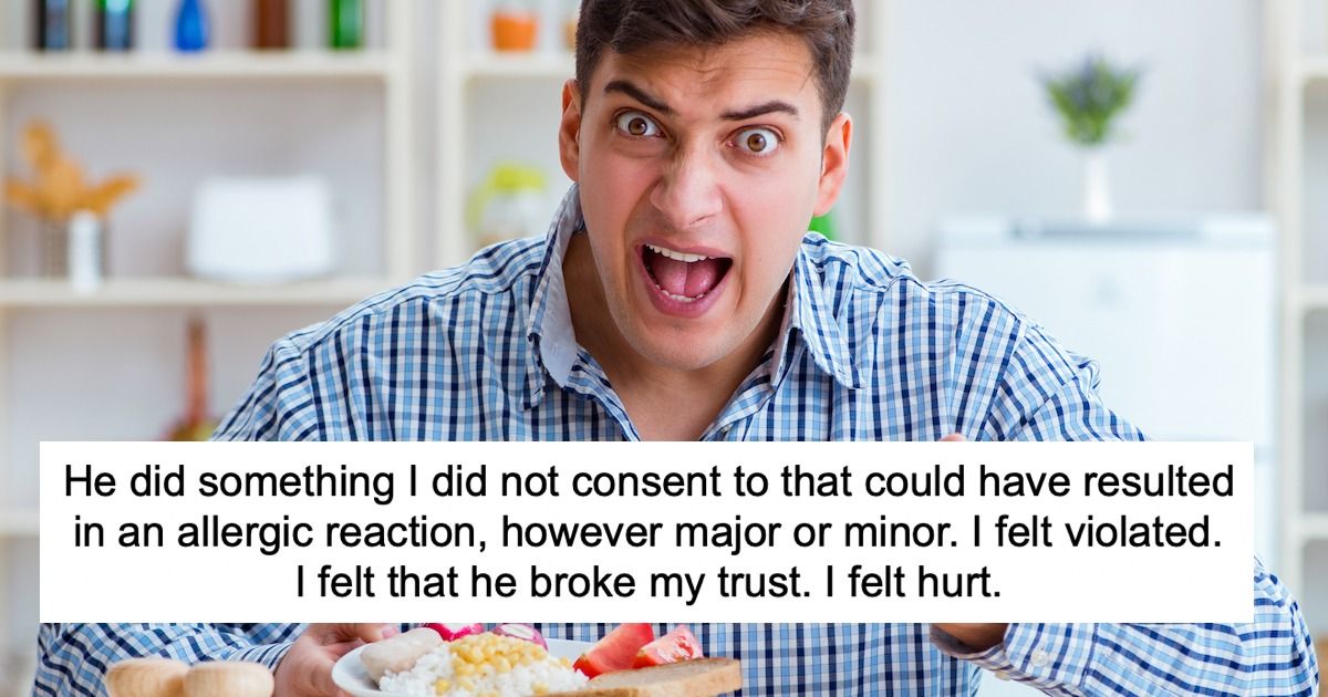 Man accused by partner of 'lying' about food allergy when he fails ...