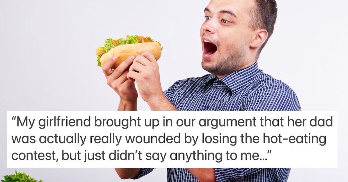 Man beats his girlfriend's dad in a hot dog eating contest, 'let the ...