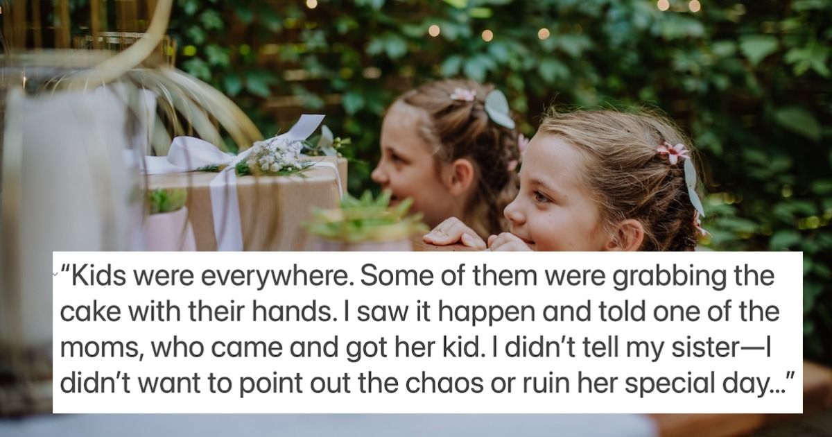 Man who had a child-free wedding laughs when a kid vomits on his sister ...