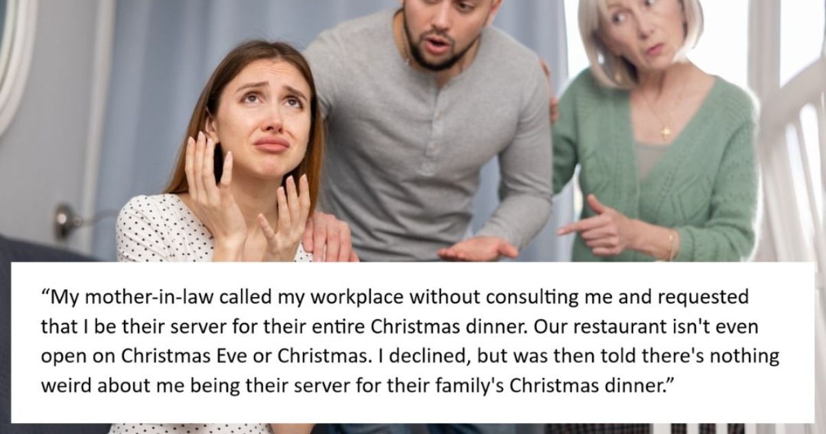 'AITA for telling my in-laws that I don't want to be their server at Christmas dinner ...