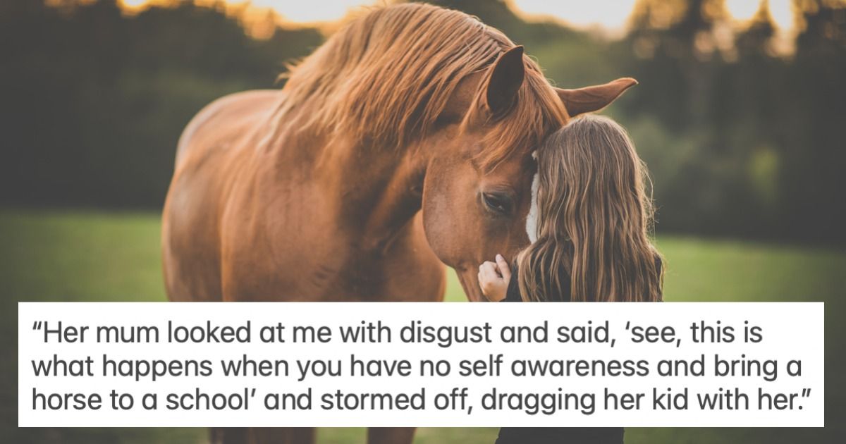 'AITA for letting my child ride her pony to school?' | Someecards ...