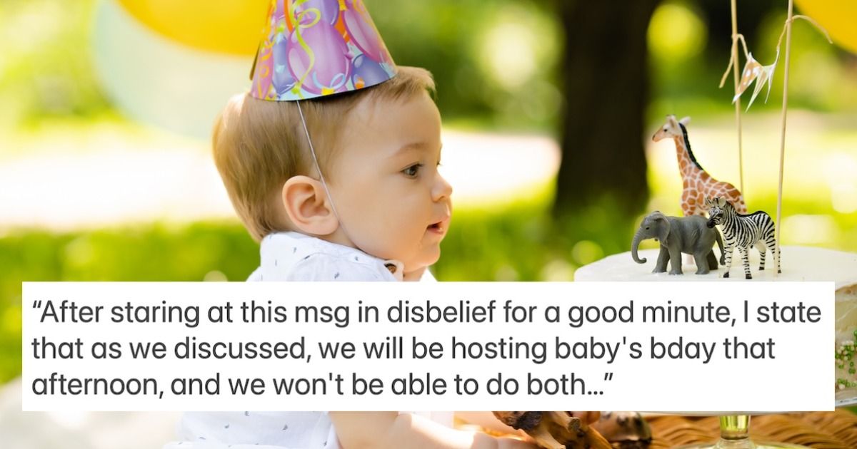 'AITA for starting a family feud over double booking my baby's first ...