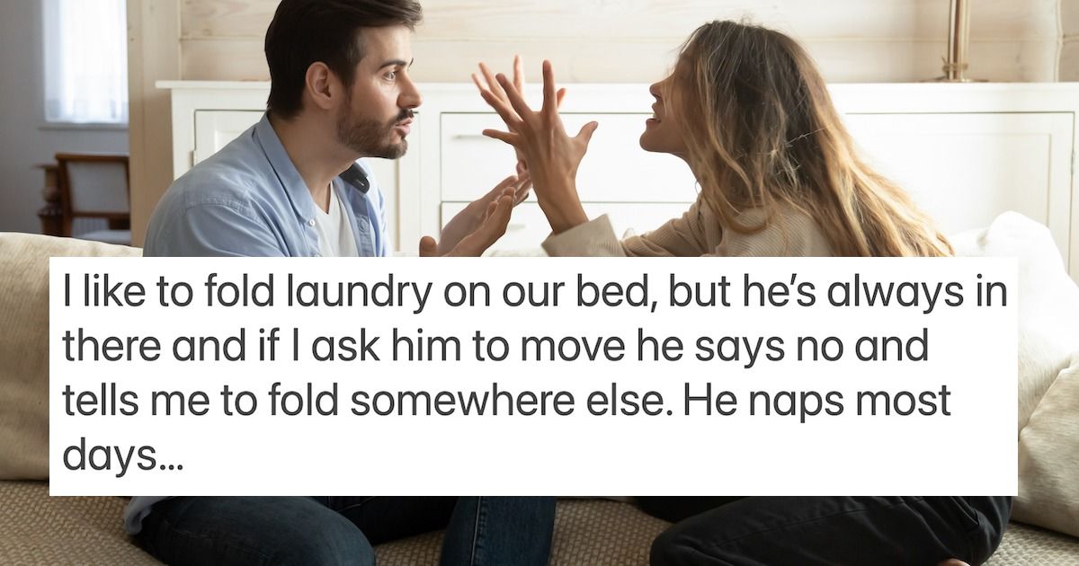 'AITA for asking my husband to go to the office more often ...