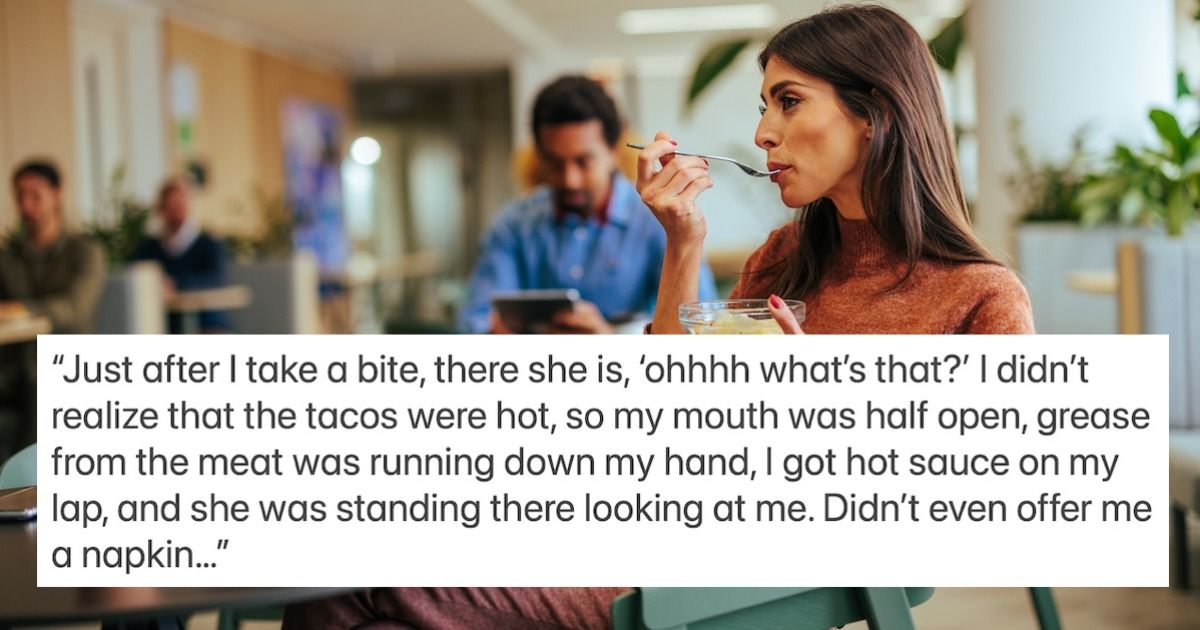 'AITA for telling my co-worker to leave me alone when I'm eating ...