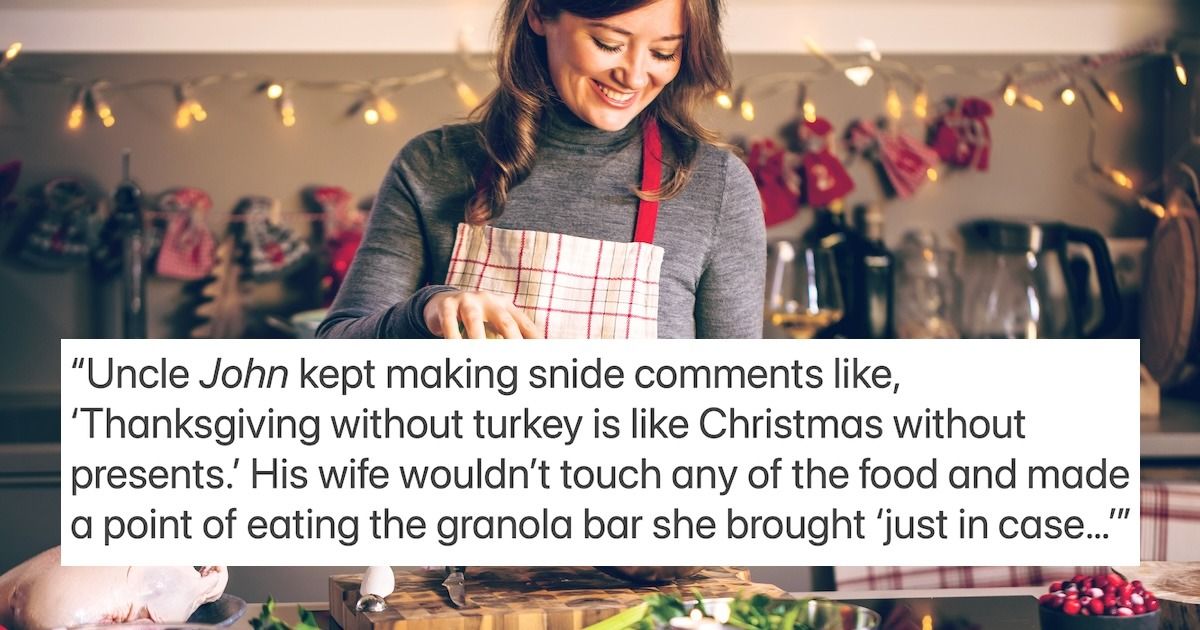 Woman hosts a 'No Turkey' Thanksgiving, 'I ruined the day by pushing my ...