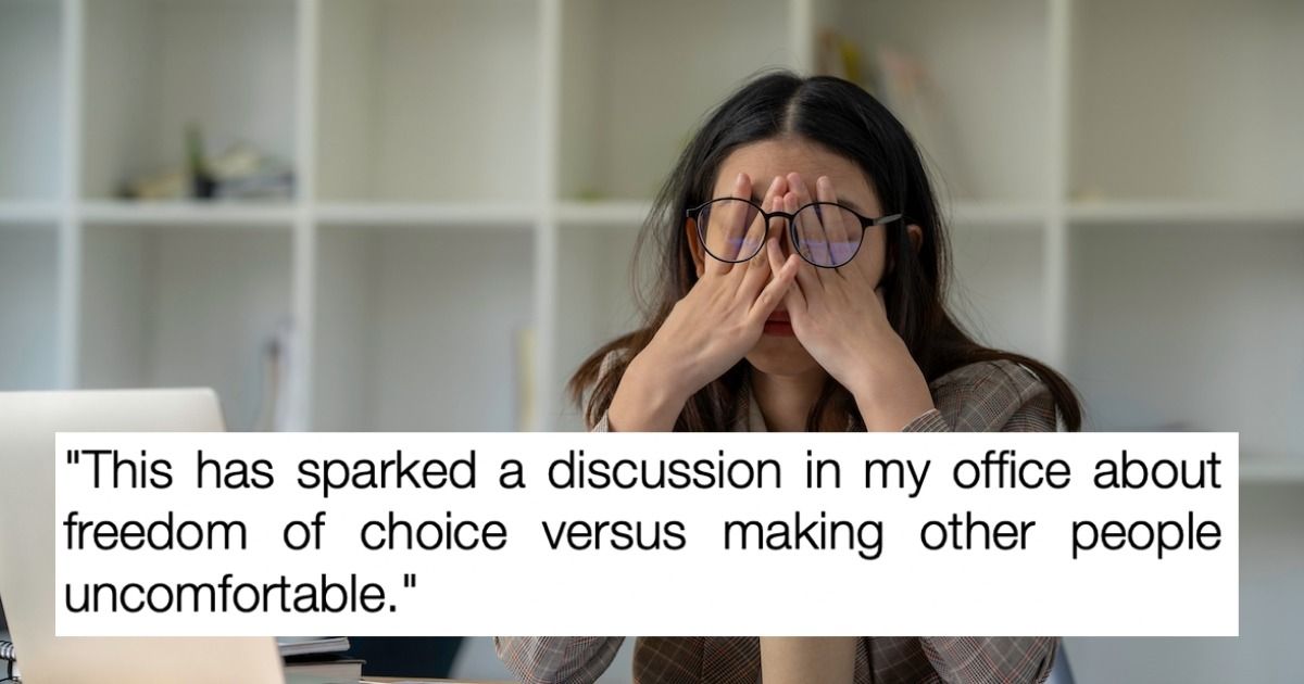 Woman wears 'questionable' work outfit; accused by coworker of ...