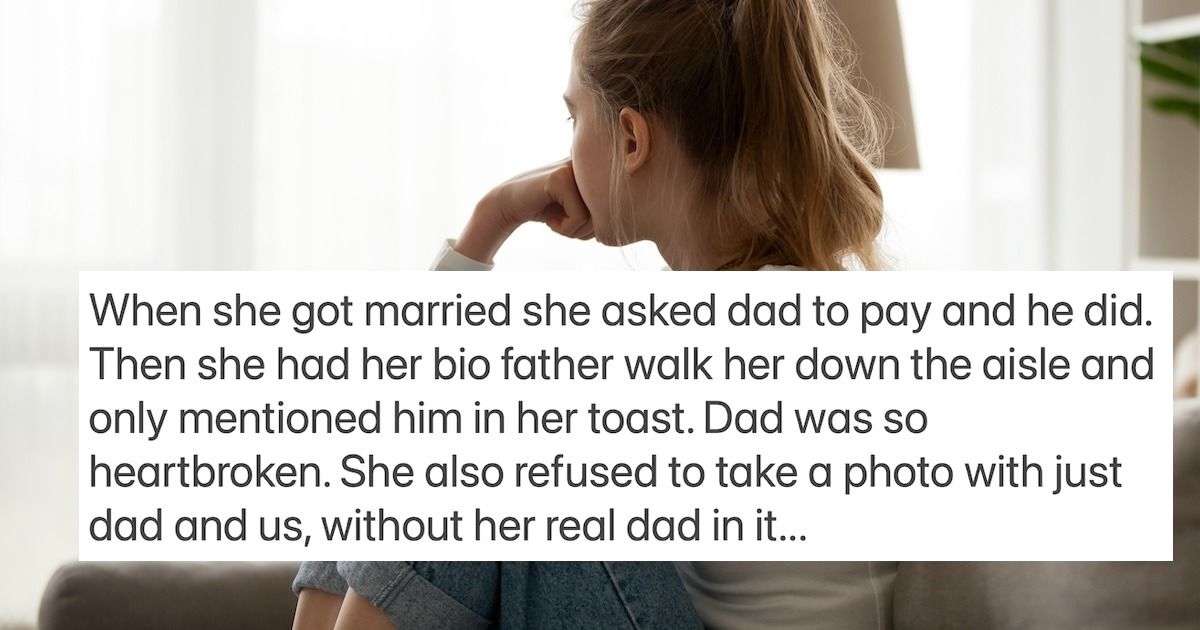Woman refuses to support affair baby sister after she calls her bio dad her 'real dad.' AITA ...