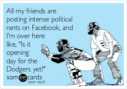 All my friends are posting intense political rants on Facebook, and I'm ...