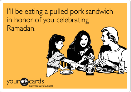 I'll be eating a pulled pork sandwich in honor of you celebrating ...